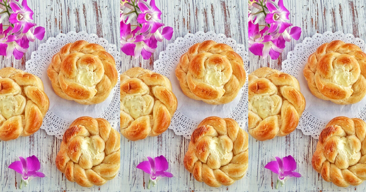 Hilos o trenzas con crema pastelera pan dulce mexicano