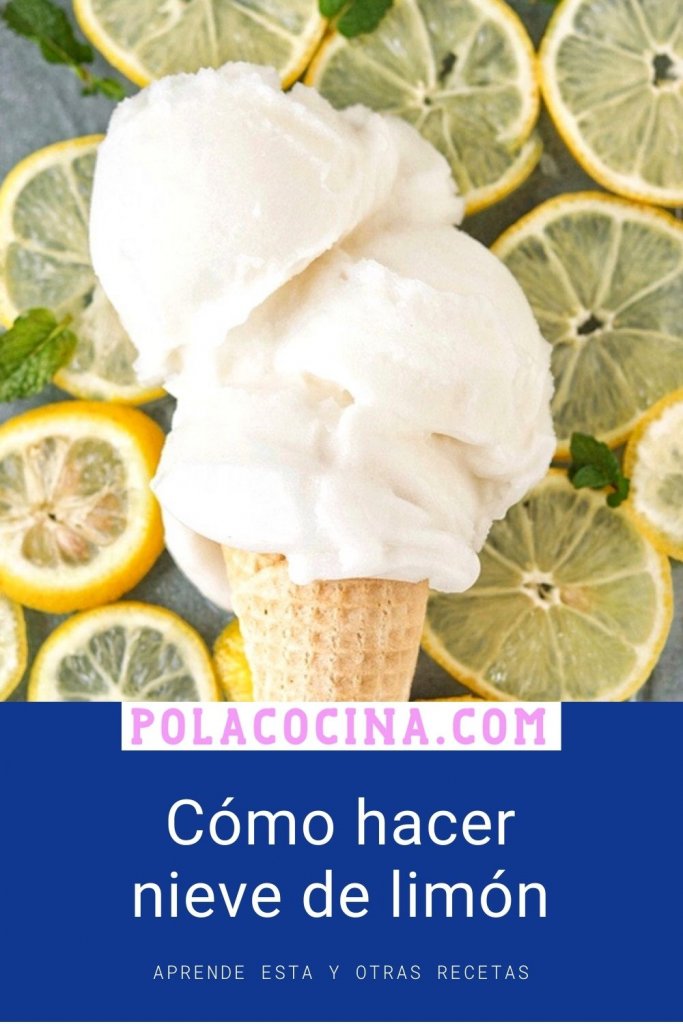 Nieve de limón amarillo casera receta fácil de sorbete