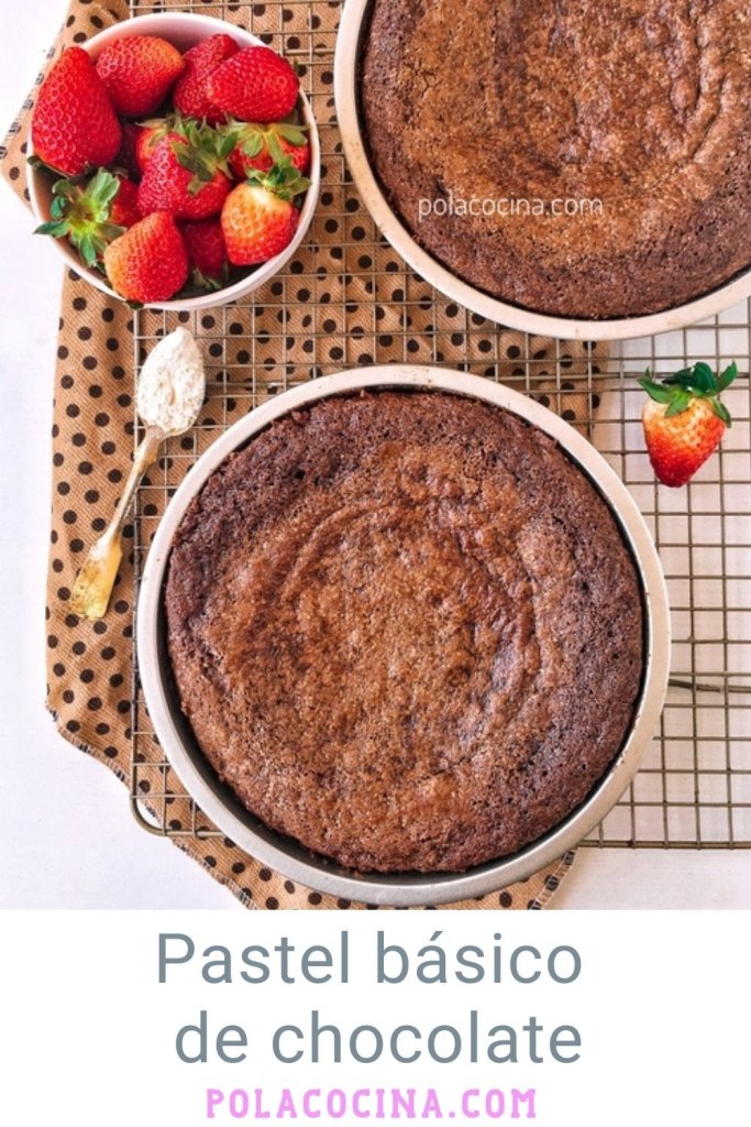 Pastel de chocolate básico para decorar receta