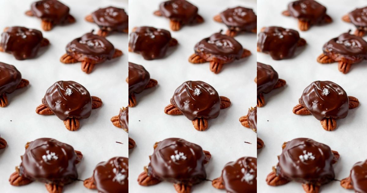 Tortugas de dátil y nuez con chocolate