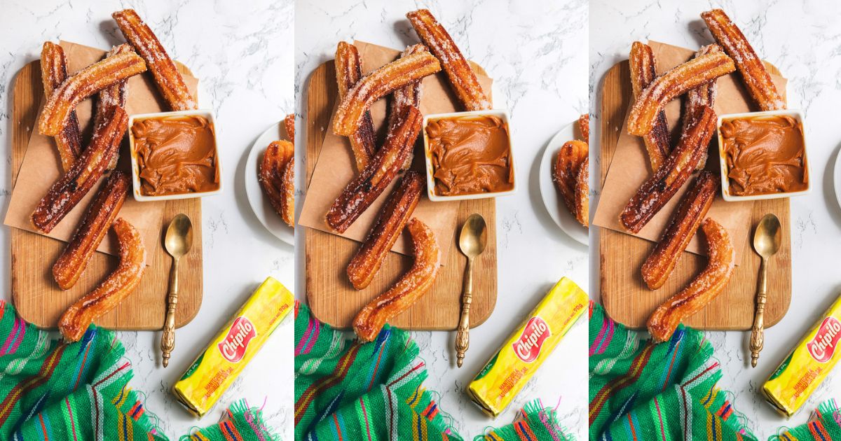 Churros caseros con mantequilla Chipilo